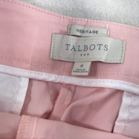 Talbots | Pants & Jumpsuits | Talbots Dressy Crop Capris Pink Cotton ...